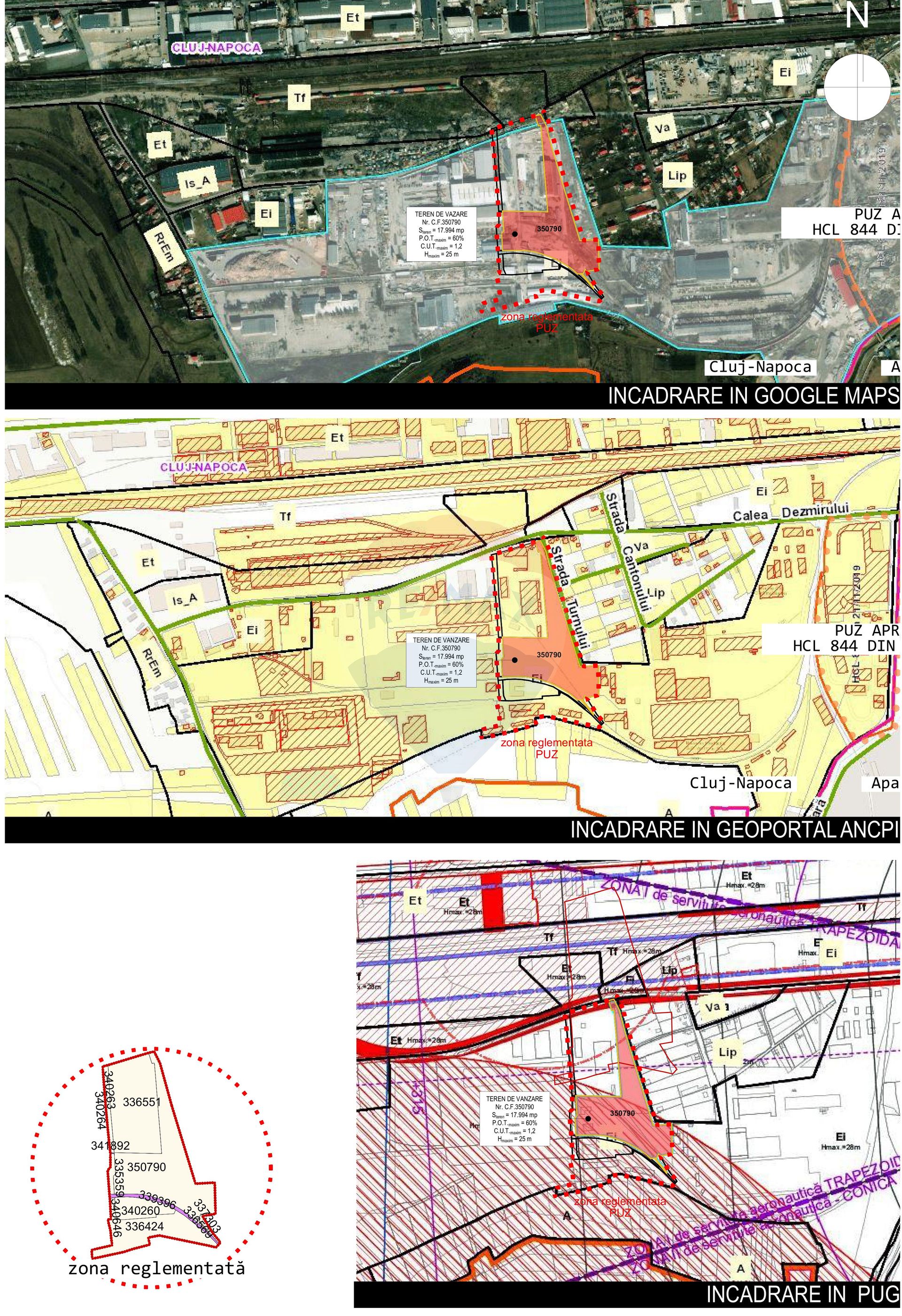 Land Inside the built-up area 16859 sqm, for sale Cluj-Napoca, Aeroport ...